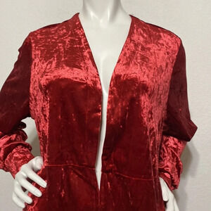torrid | Jackets & Coats | Torrid Burgundy Red Velour Velvet Chiffon ...